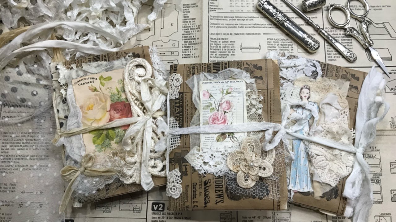Tutorial - Create small junk journals using 6x9 newsprint Kraft bags ...