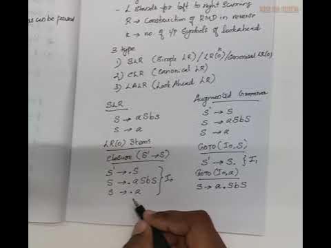 KTU CS304 Compiler Design|S6 CS/IT|Module 3 Part 5|LR Parsers - finding SLR items for parsing ...