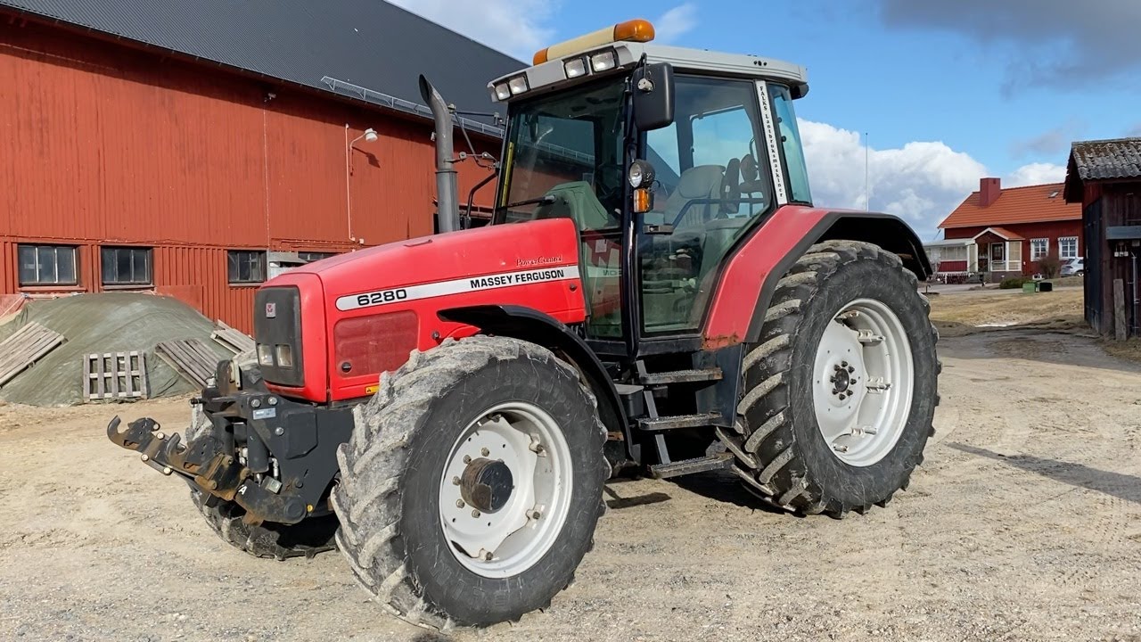 Köp Traktor Massey Ferguson 6280 med frontlyft på Klaravik - YouTube