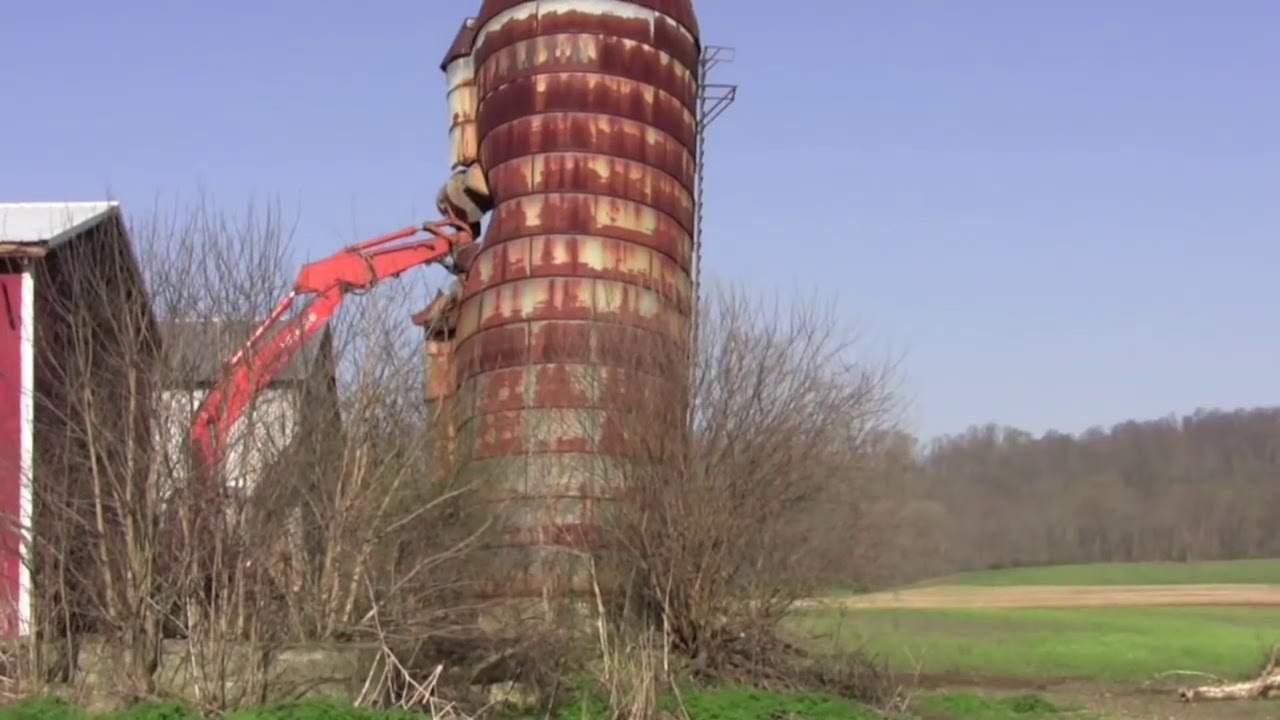 Silo demolition - YouTube