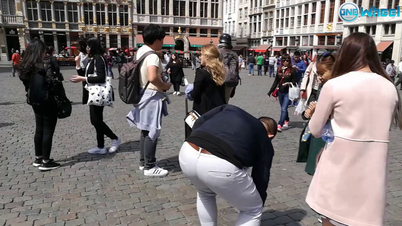 Inmotion V8: test ride in Brussels - YouTube