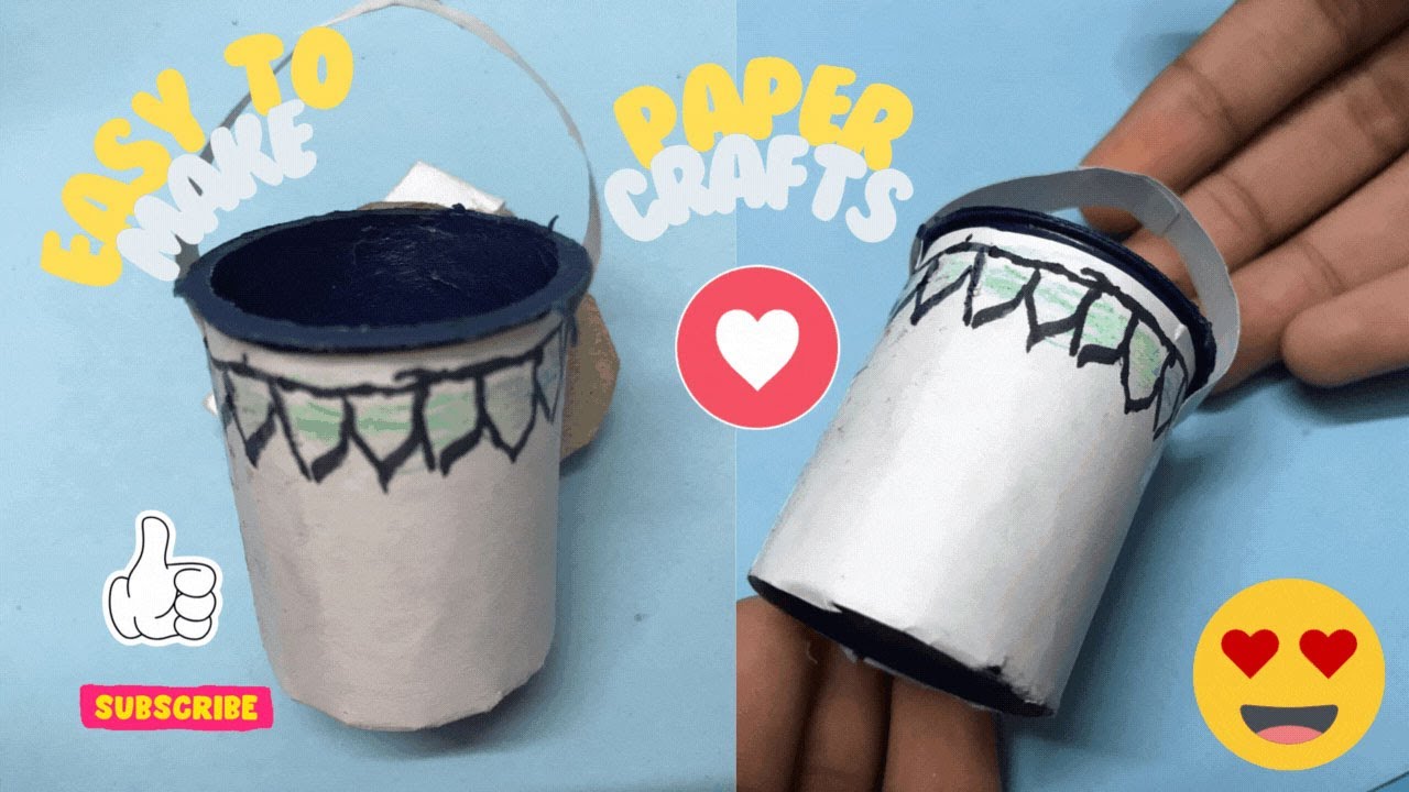 Easy Toy Bucket making ।। Kaife Crafts ।। Paper Crafts - YouTube