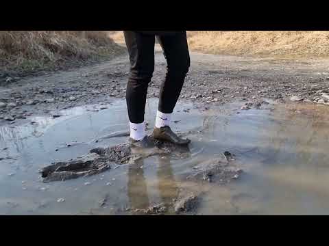 Deep mud with Nike socks 