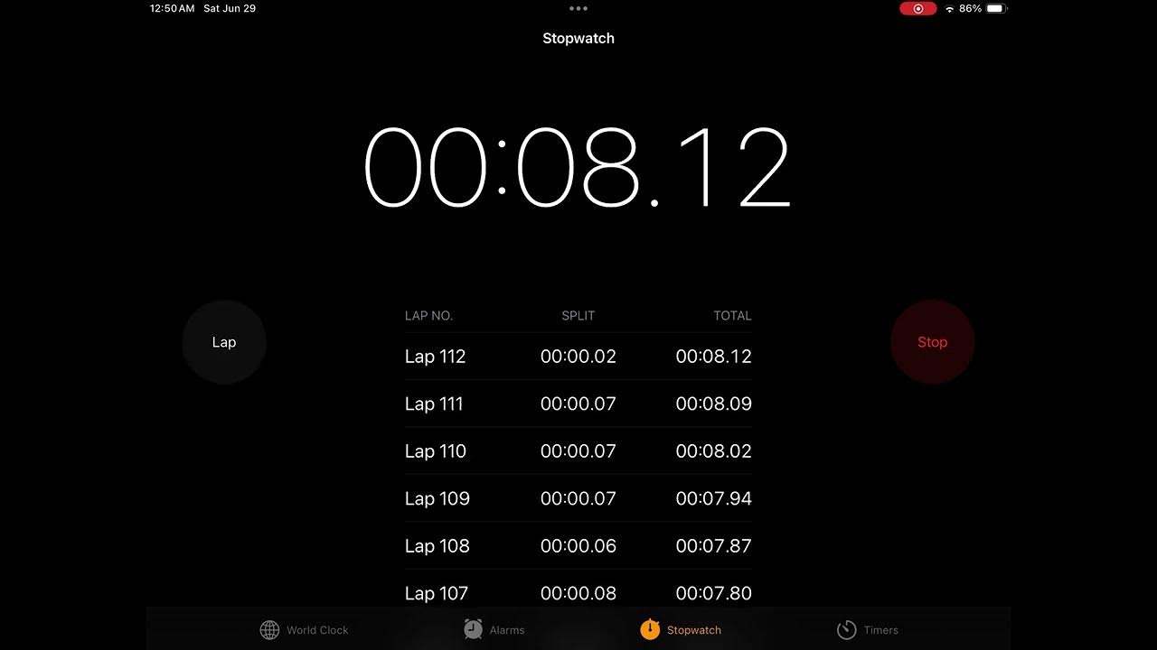 Most laps on a stopwatch in 10 seconds WORLD RECORD! 134 laps done ...