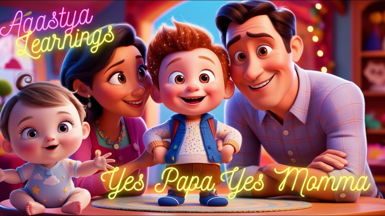 🎵 Yes Papa Yes Momma Song | Fun Kids Song & Nursery Rhyme | Educational ...
