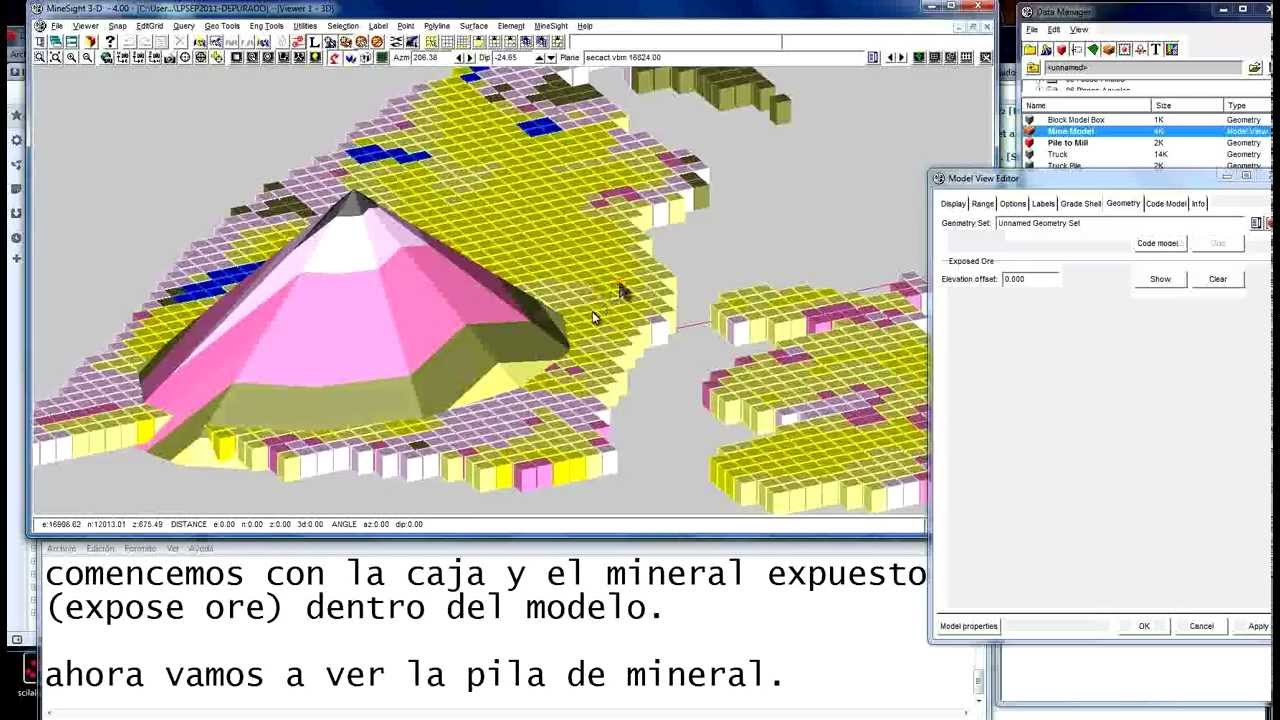 Minera Expuesto-Expose Ore en Minesight.wmv - YouTube
