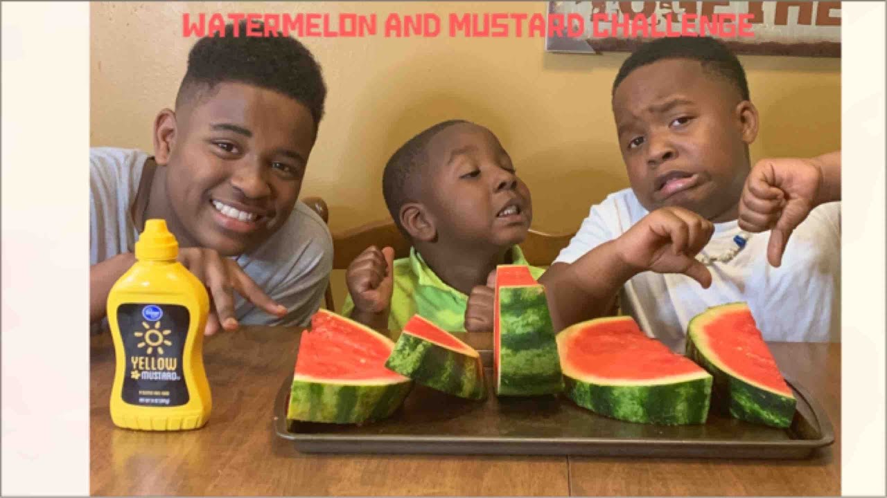 Watermelon and Mustard Challenge - YouTube