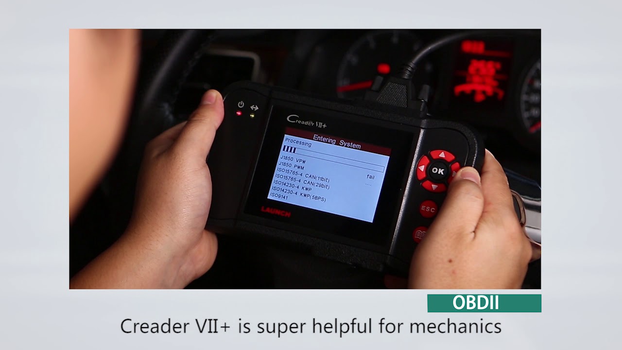 Launch Creader VII + -- 4 Systems Diagnostic Tool - YouTube