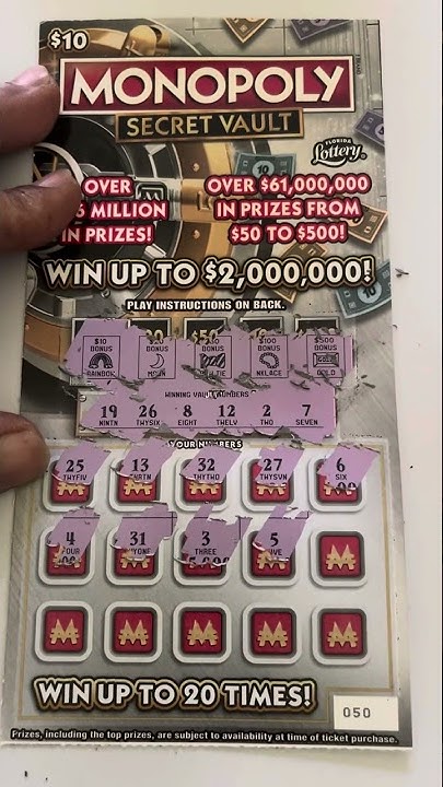 Monopoly Secret Vault Ticket Scratch Off !! 🤑🤑🔥💯 - YouTube