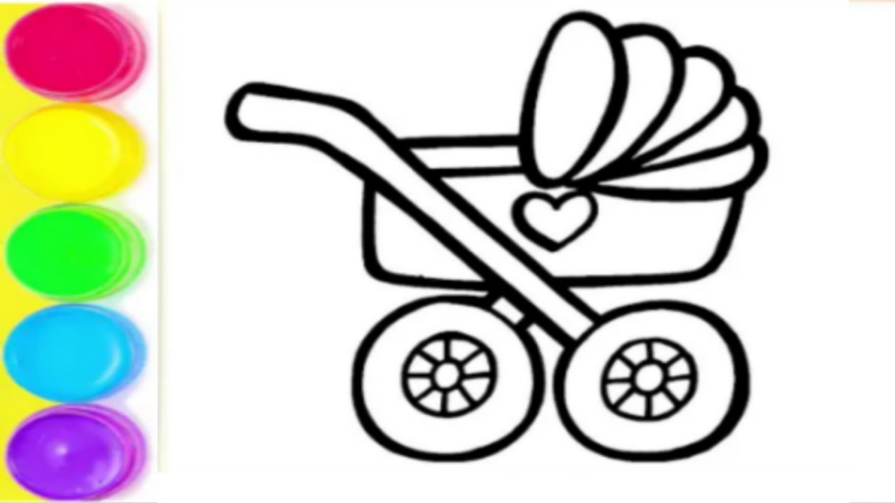 How to draw shopping cart|How to color trolley| easy drawing tutorial ...