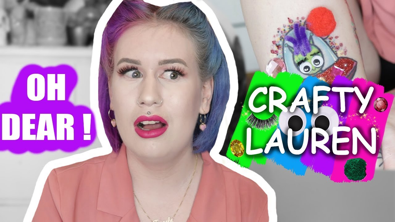 Sticking Craft Supplies On My Tattoos - YouTube