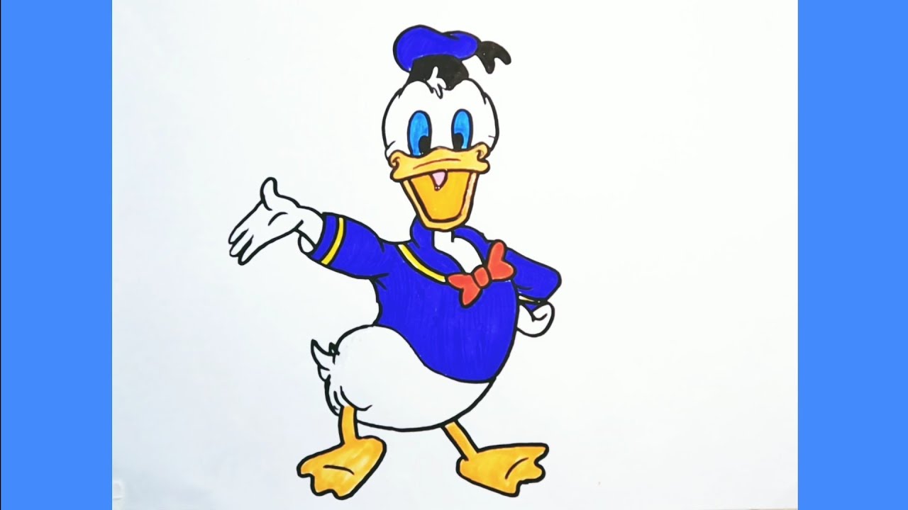 How to draw Donald Duck - YouTube