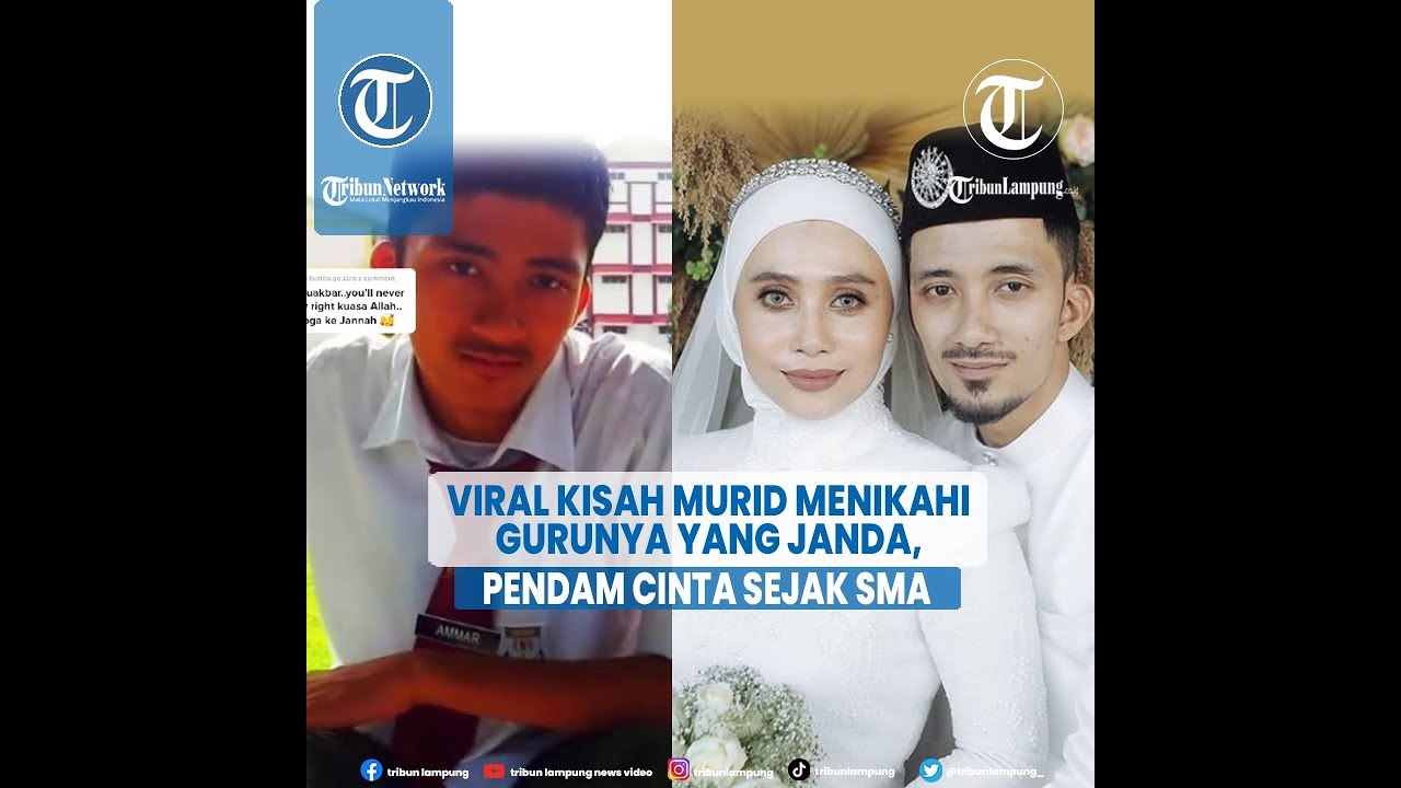 Viral Kisah Murid Menikahi Gurunya yang Janda, Pendam Cinta Sejak SMA | @TRIBUNLAMPUNGNEWSVIDEO ...