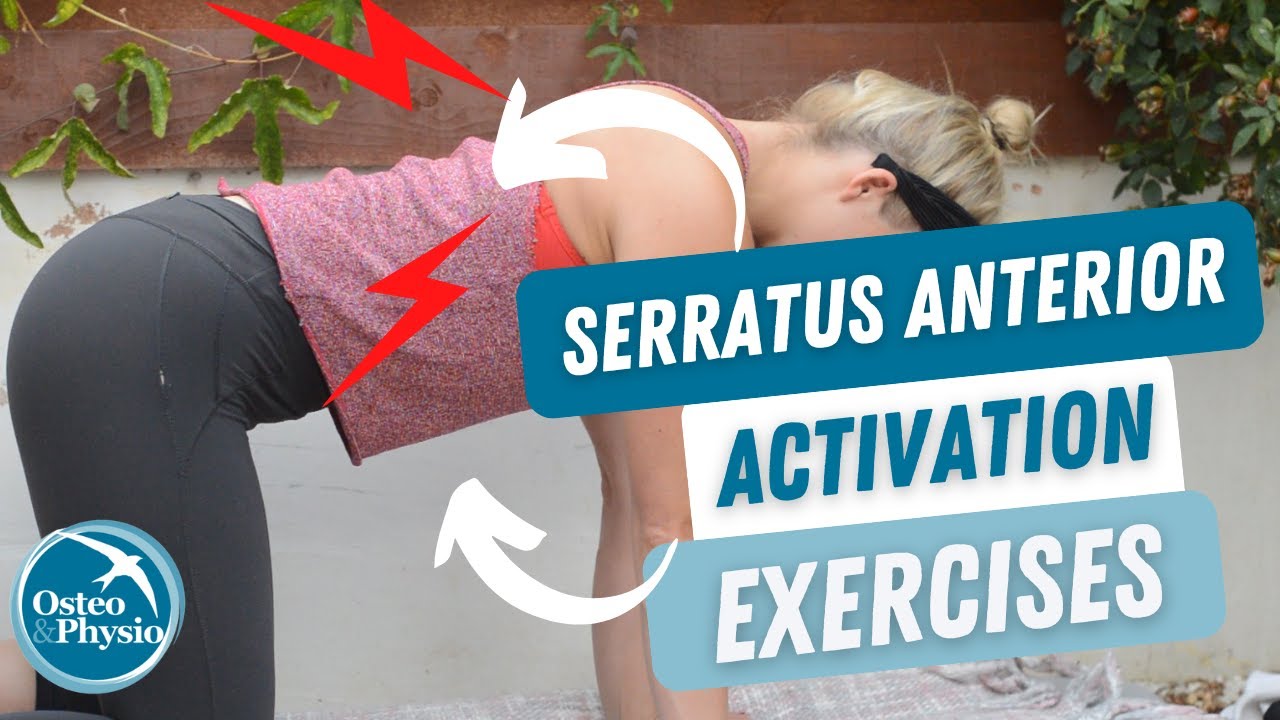 Serratus Anterior activation exercises - YouTube