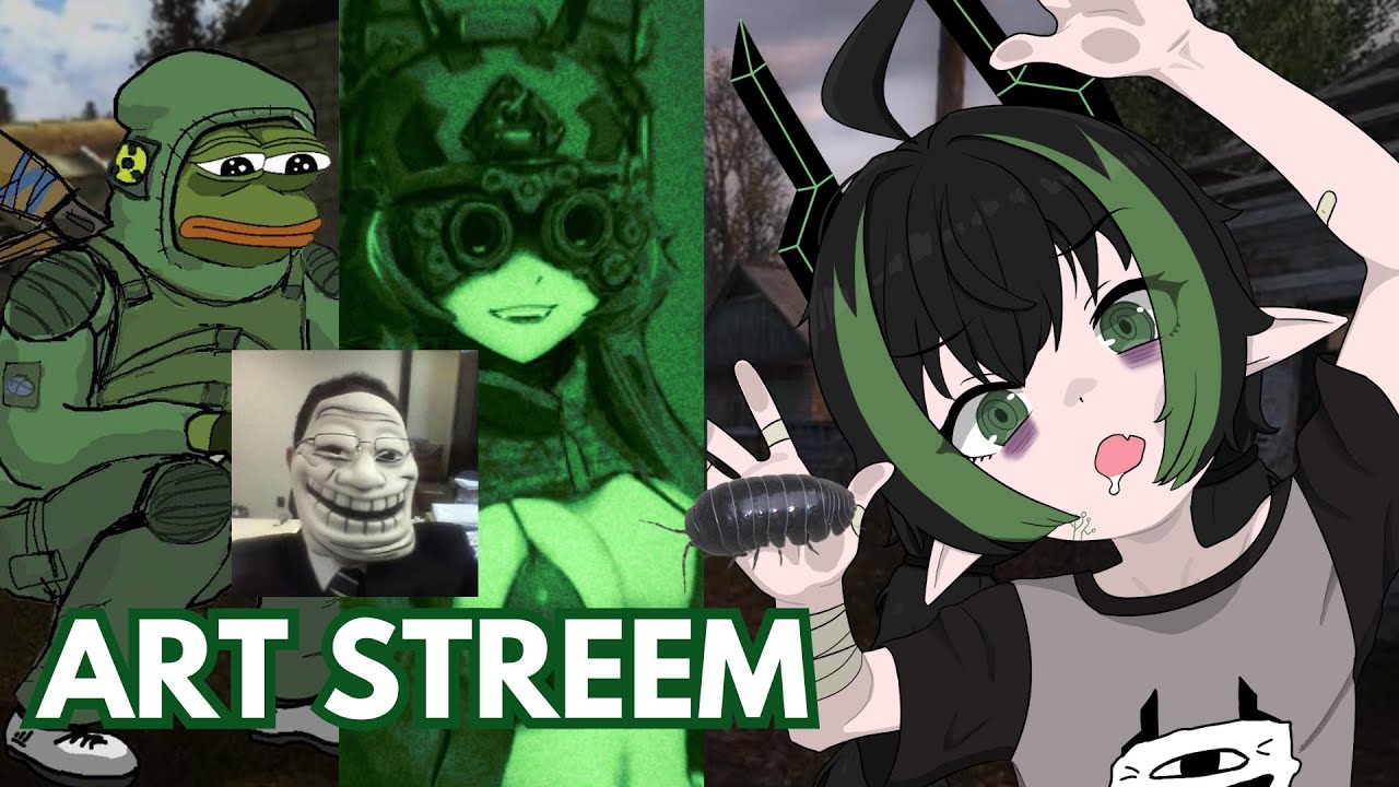 【ART STREEM】chat gives me stuff to doodle!!!! - YouTube