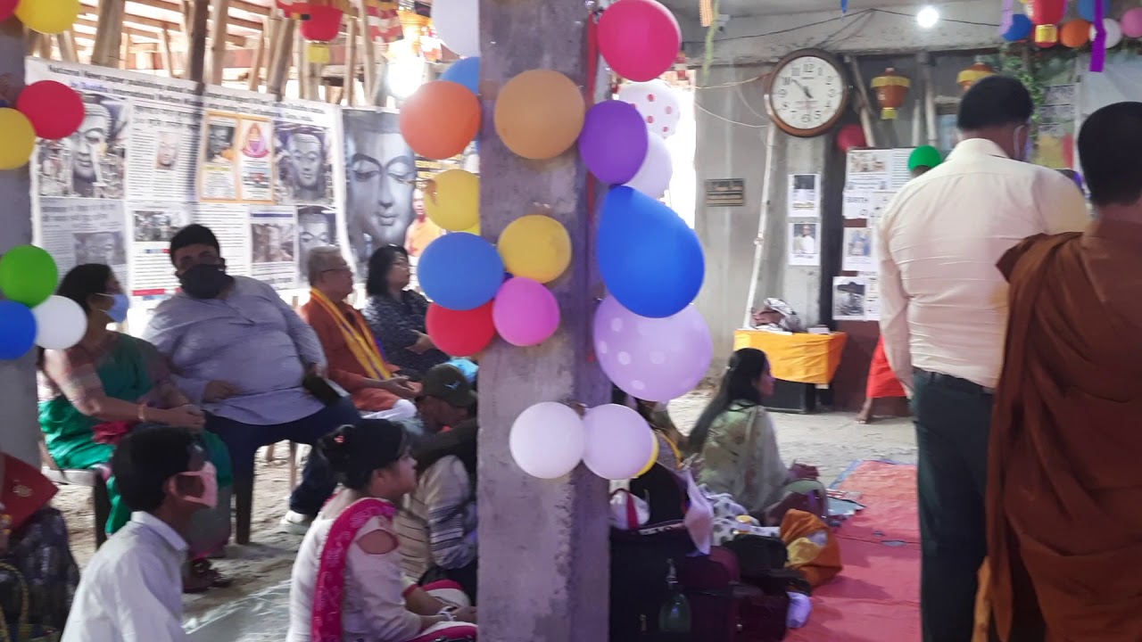 part-6 Kathina chivara dana ceremony (Robes offering) bodhgaya temple ...