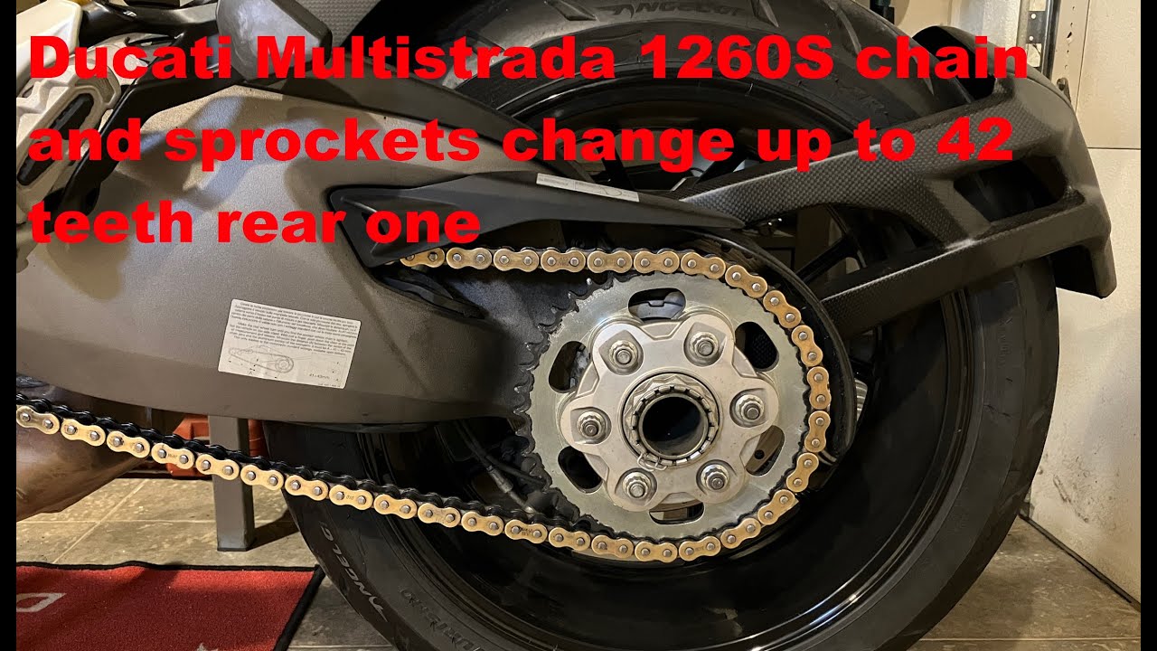 Ducati Multistrada 1260S chain and sprockets change up to 42 teeth rear ...