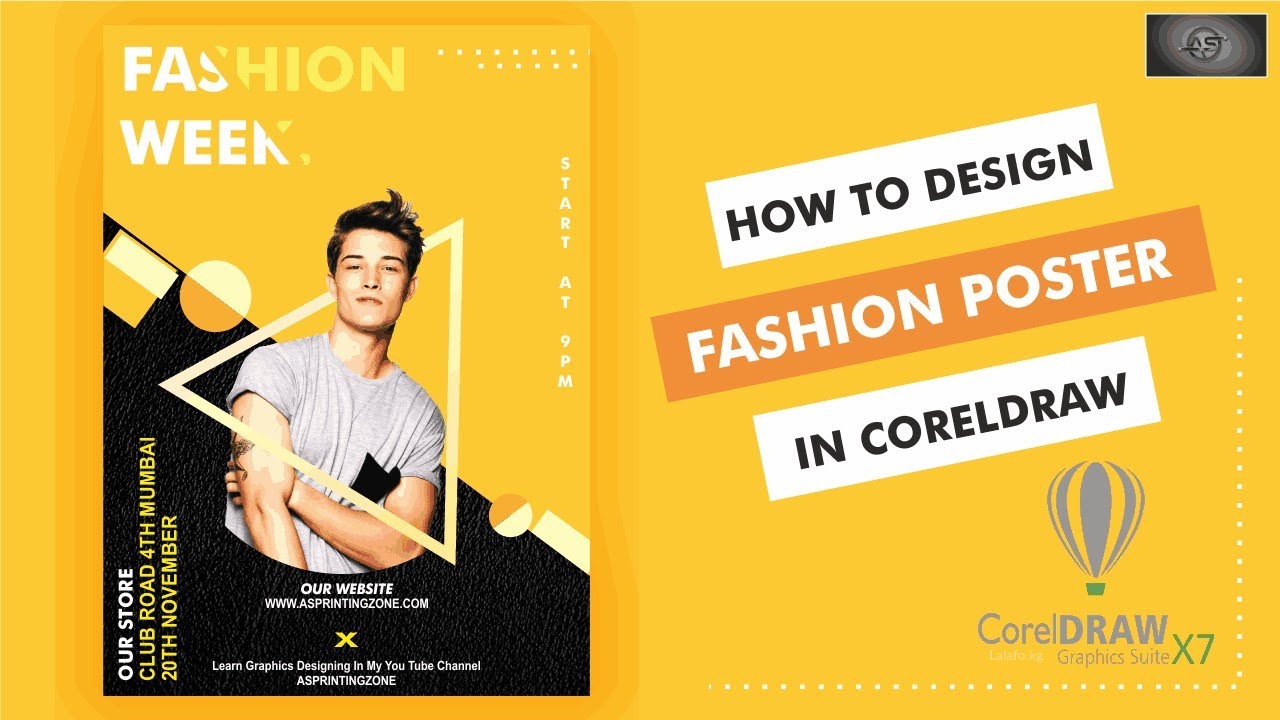 Poster design in coreldraw | How to create fashion poster | coreldraw ...