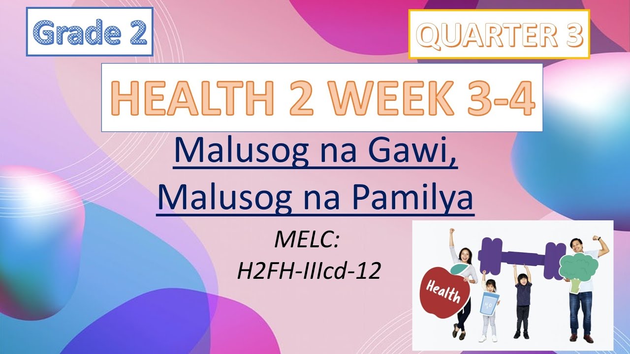 Quarter 3 Health 2 Week 3 4 Malusog Na Gawi Malusog Na Pamilya Youtube
