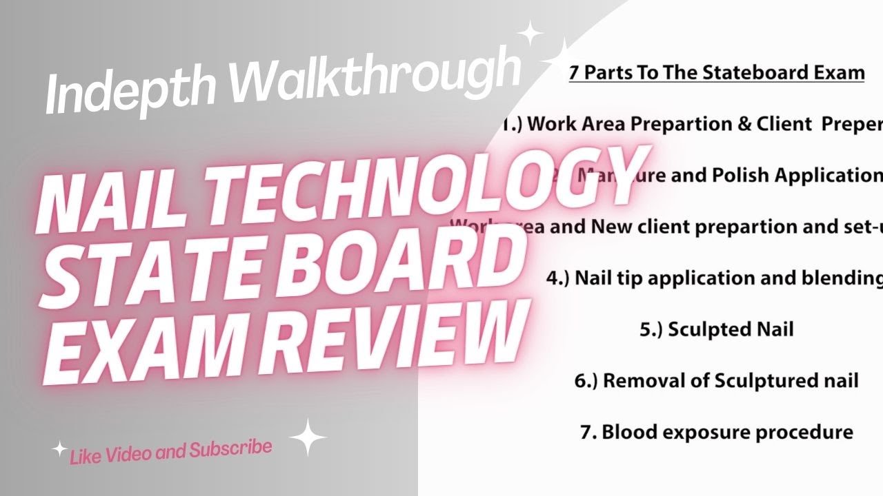Georgia Nail Technician state board 7 part exam Practice Test Review # ...