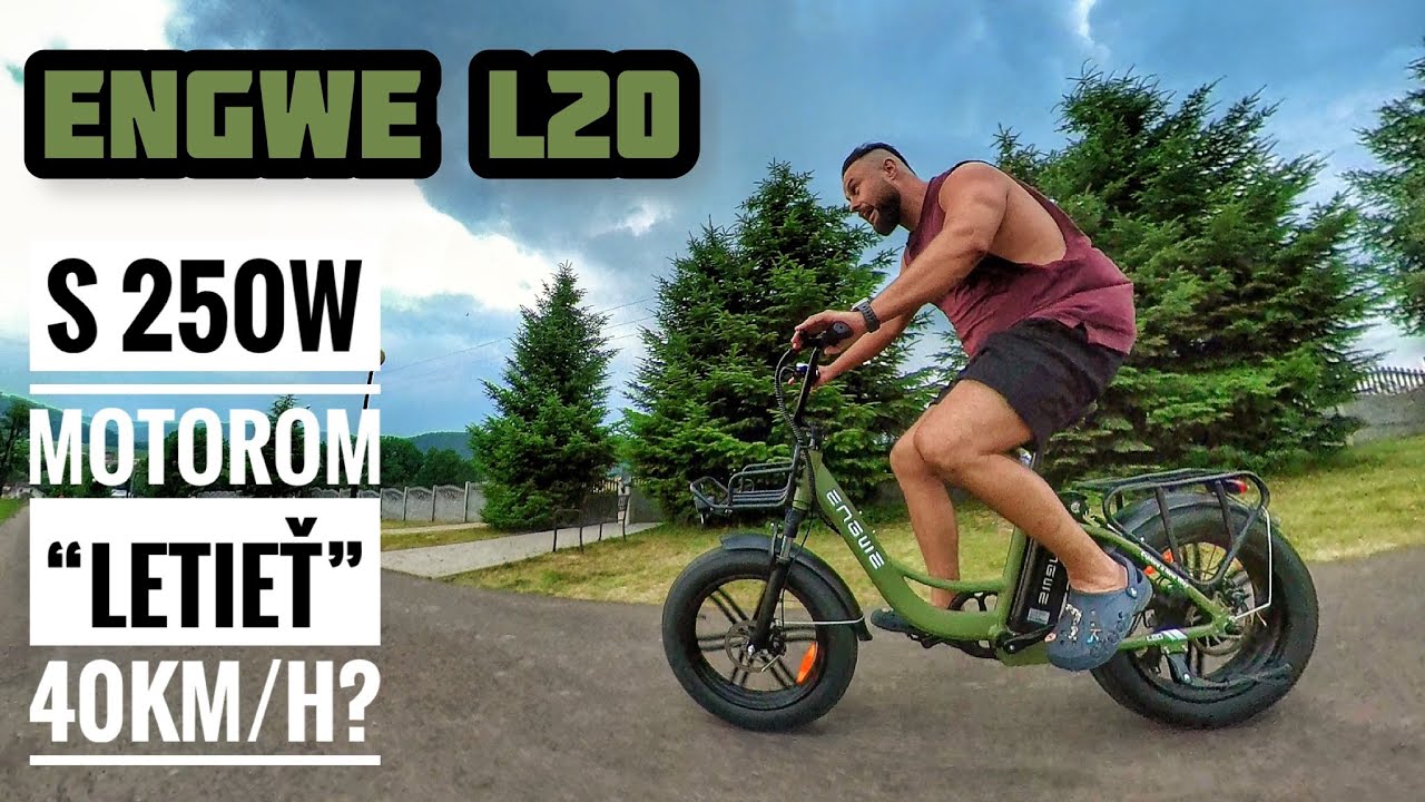 Engwe L20 - 250W motor je mýtus | toto ide až 40km/h !! - YouTube