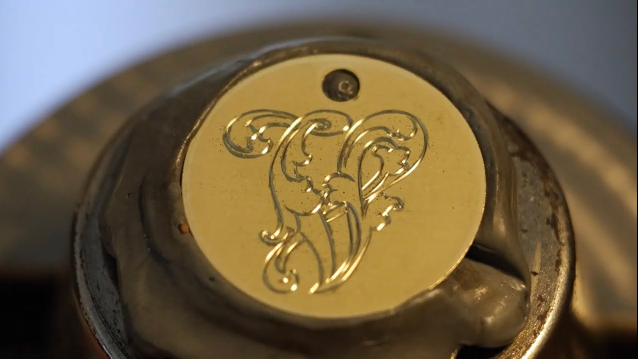 Hand Engraving Leaf Script V - YouTube