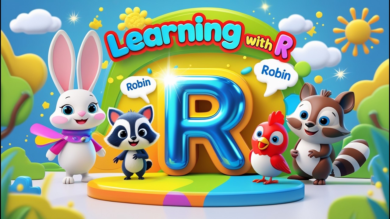 Learn the Letter R with Fun Animals | Fun 3D Phonics Song for Kids ...