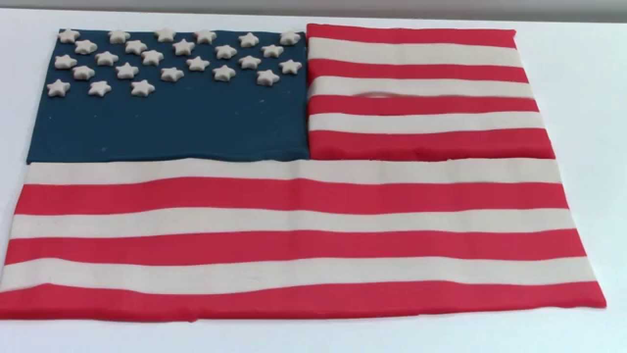 How to make a Play Doh USA flag - YouTube
