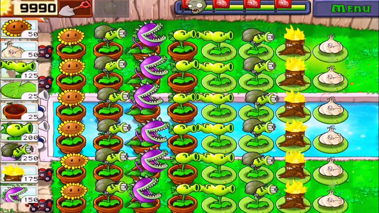 Plants vs Zombies • Adventure Pool Level 7 • Full Walkthrough HD ...