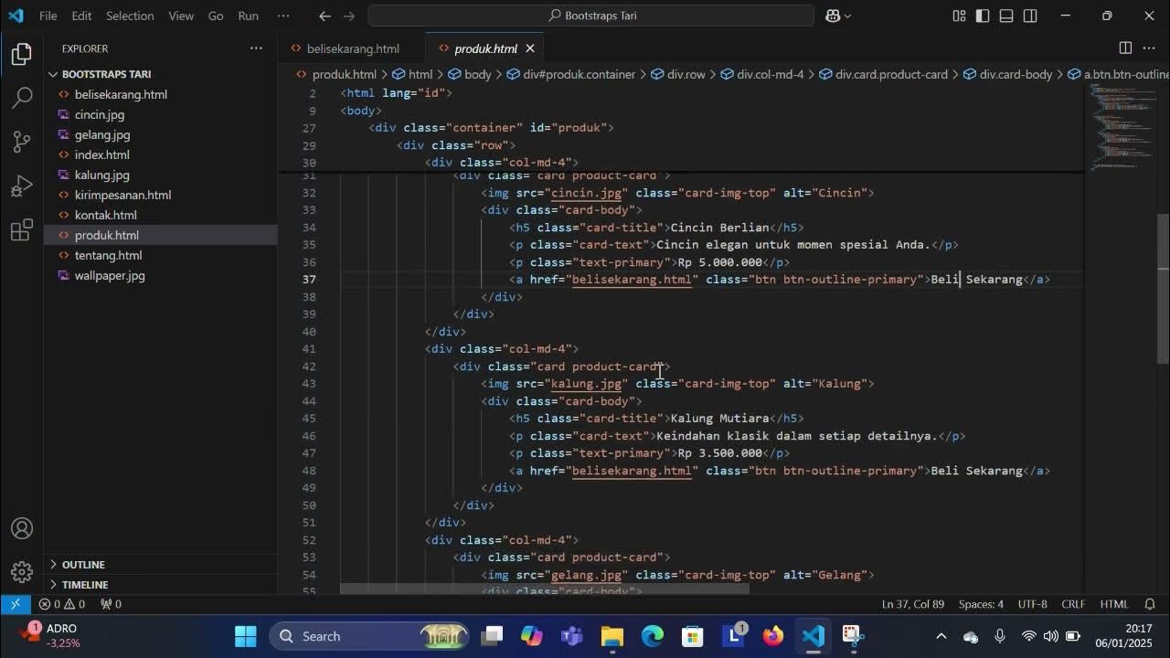 tutorial membuat halaman web menggunakan bootstrap - YouTube
