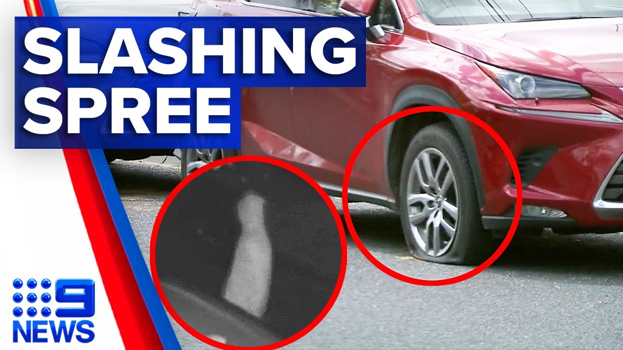 Tyre-slashing spree in Melbourne damages dozens of vehicles | 9 News ...