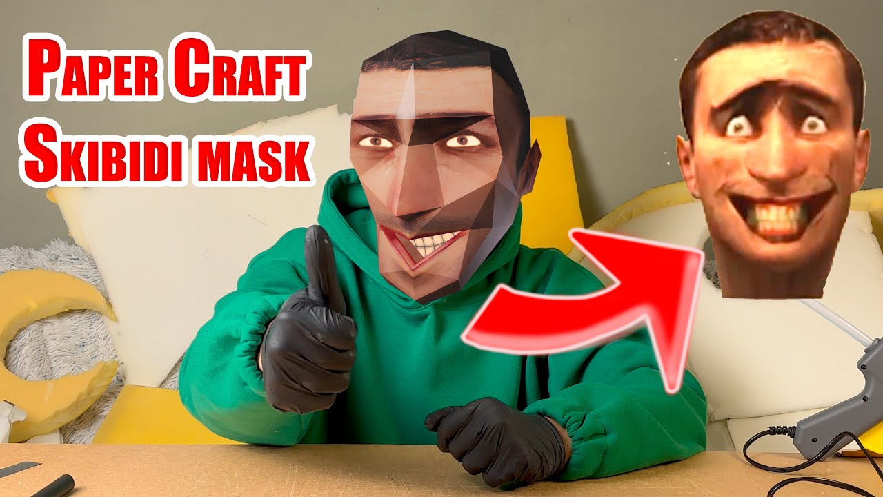 How to make Skibidi toilet mask? | pepercraft - YouTube