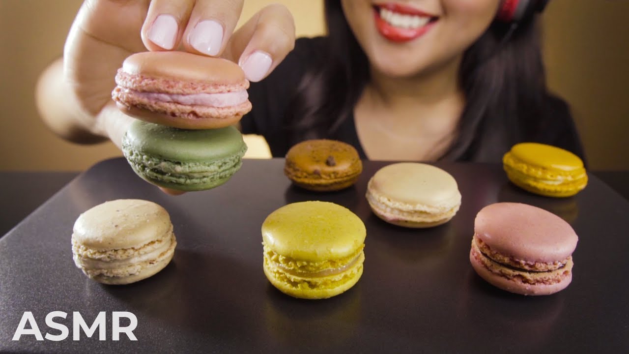 ASMR MACARONS EATING (No Talking) MUKBANG - YouTube