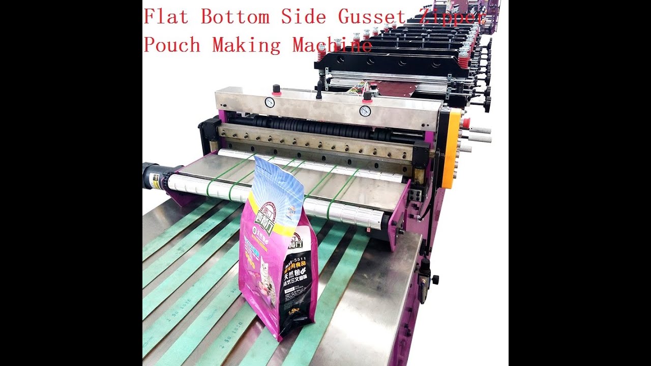 flat bottom bag making machine - YouTube