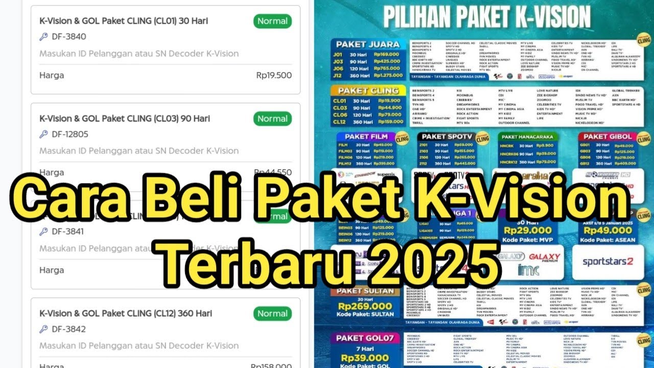 Cara Membeli Paket K-Vision Terbaru 2025 | Paket K-Vision Termurah ...