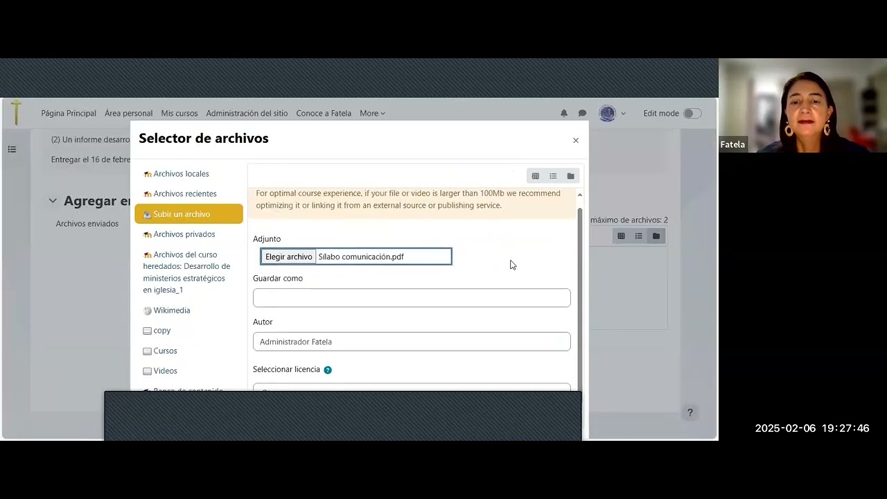 Introducción a la plataforma virtual de Fatela. - YouTube