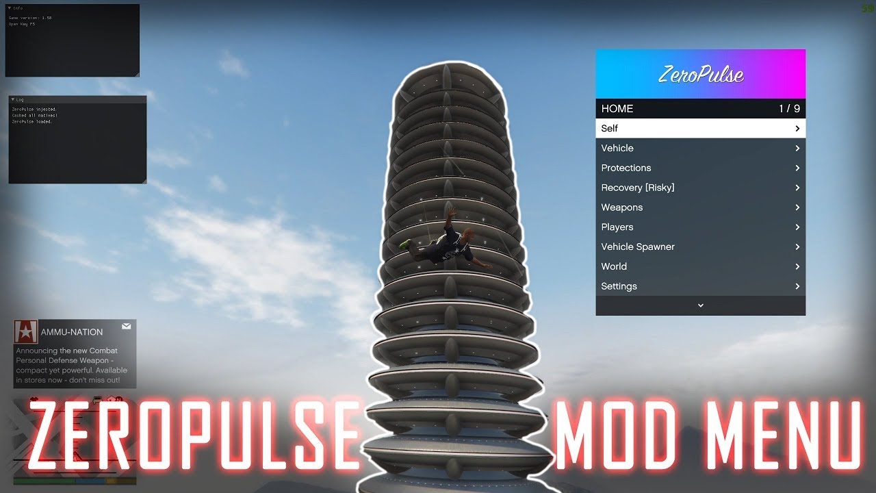 GTA 5 Online PC 1.60 - Zero Pulse Mod Menu (SAFE) (UNDETECTED) - YouTube