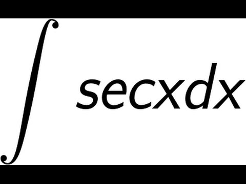 Integral of sec(x) Proof - YouTube