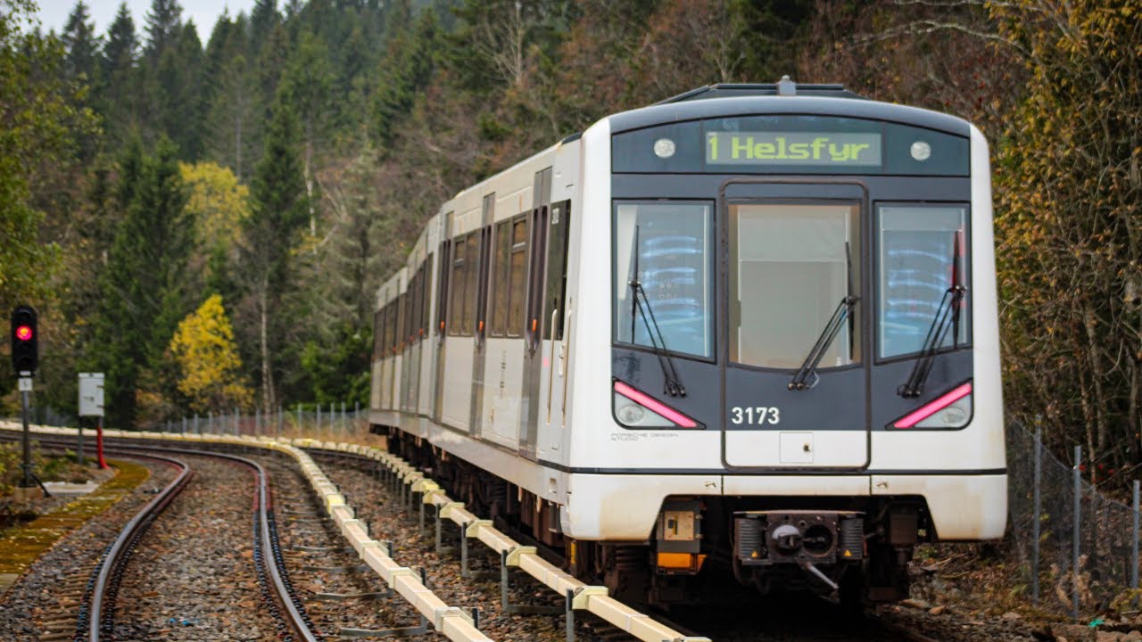 Train to the top of the mountain | Metro Line 1 in Oslo, Norway ...