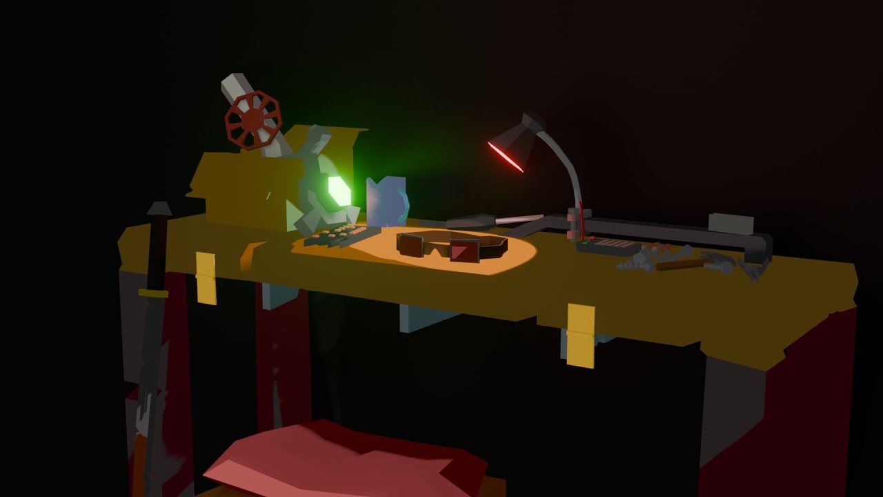Low Poly Scrap Desk Animation - YouTube