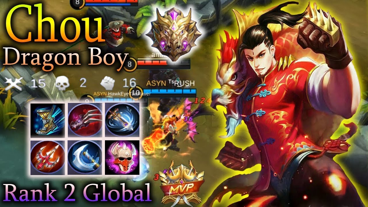 Best Chou Mythic Gameplay & Build- 83% Win rate- Top 2 Global [ᵀˢR͟͟USH ...