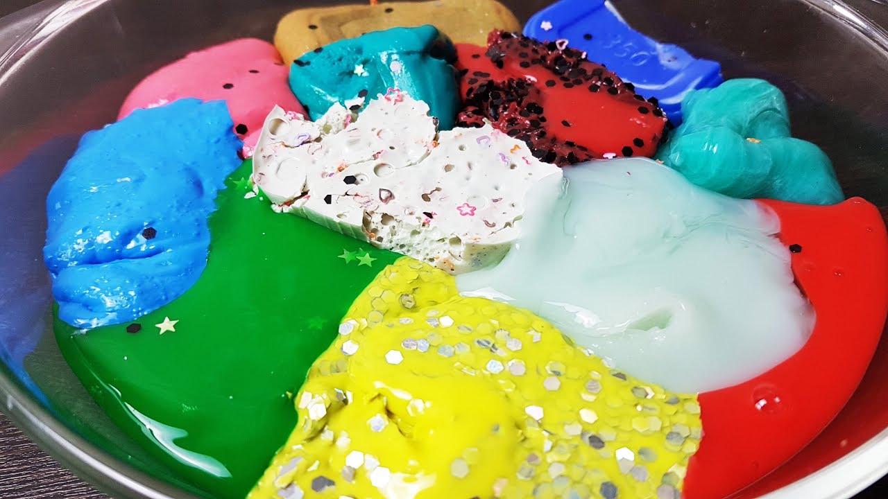 Mixing all my slime! Slime smoothie! Most satisfying slime videos! #1 ...