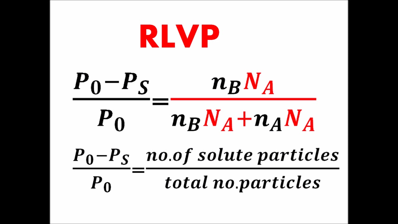 Relative Lowering of Vapour Pressure // Solutions[Colligative ...