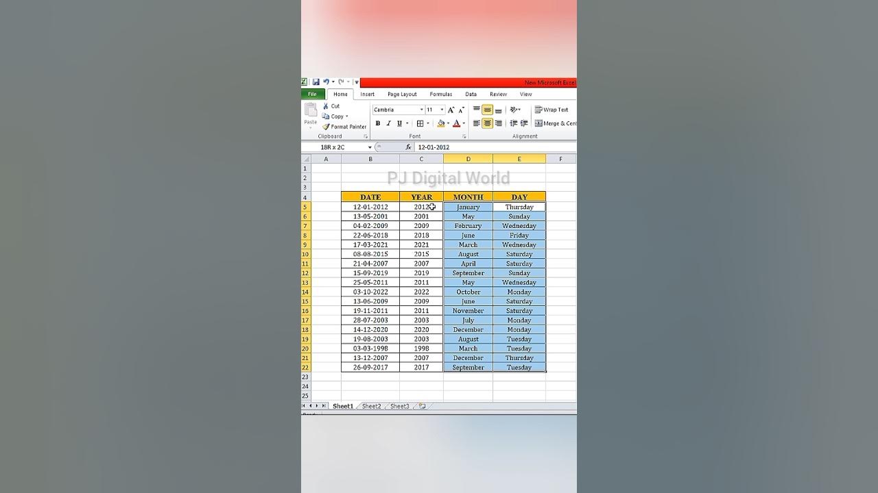 Trick To Extract Day Month Year From Date In Excel Excel Tips trick-to-extract-day-month-year-from-date-in-excel-excel-tips