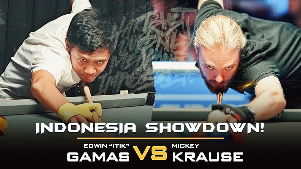 MICKEY KRAUSE VS. EDWIN GAMAS "ITIK" | INTENSE FULL MATCH | RACE TO 16 | INDONESIA SHOWDOWN ...