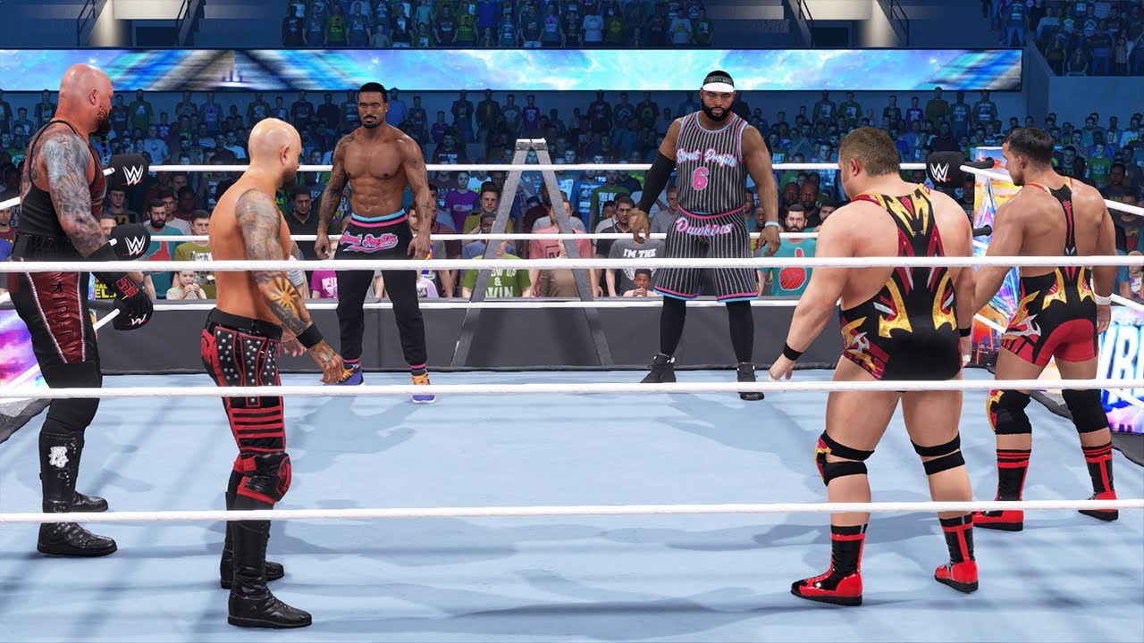 The OC vs Alpha Academy vs Street Profits - TLC Tag Team Championship ...