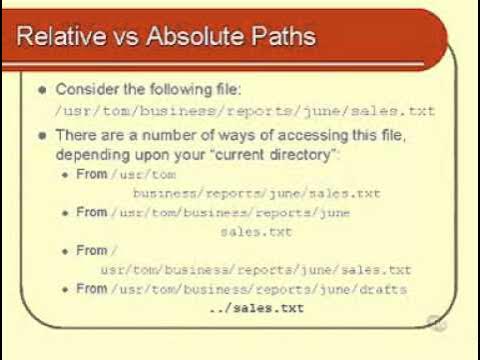 Linux and Unix Basics : Relative vs Absolute Paths - YouTube