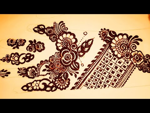 Easy and simpal paper mehndi design || Front Hand Design ||flawers ...