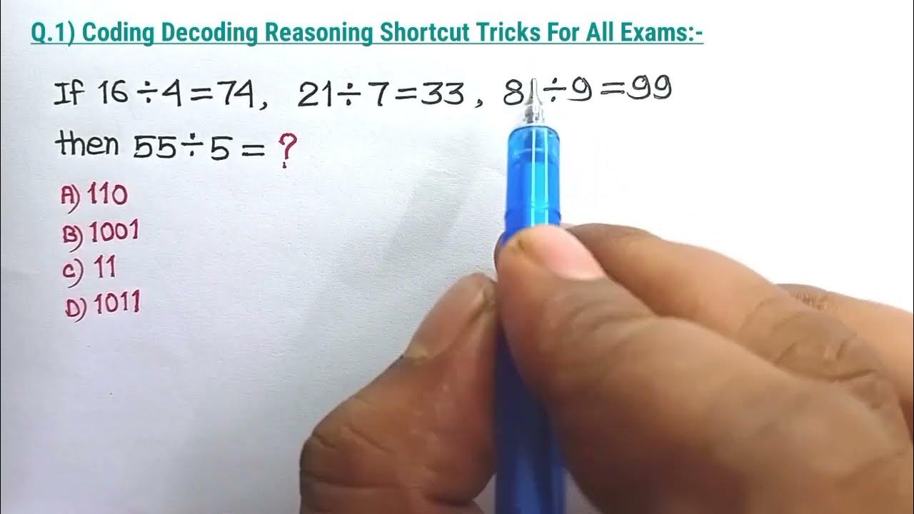 Coding Decoding रीज़निंग /Reasoning MCQ for Compititive Exams | Aptitude & Reasoning Tricks ...