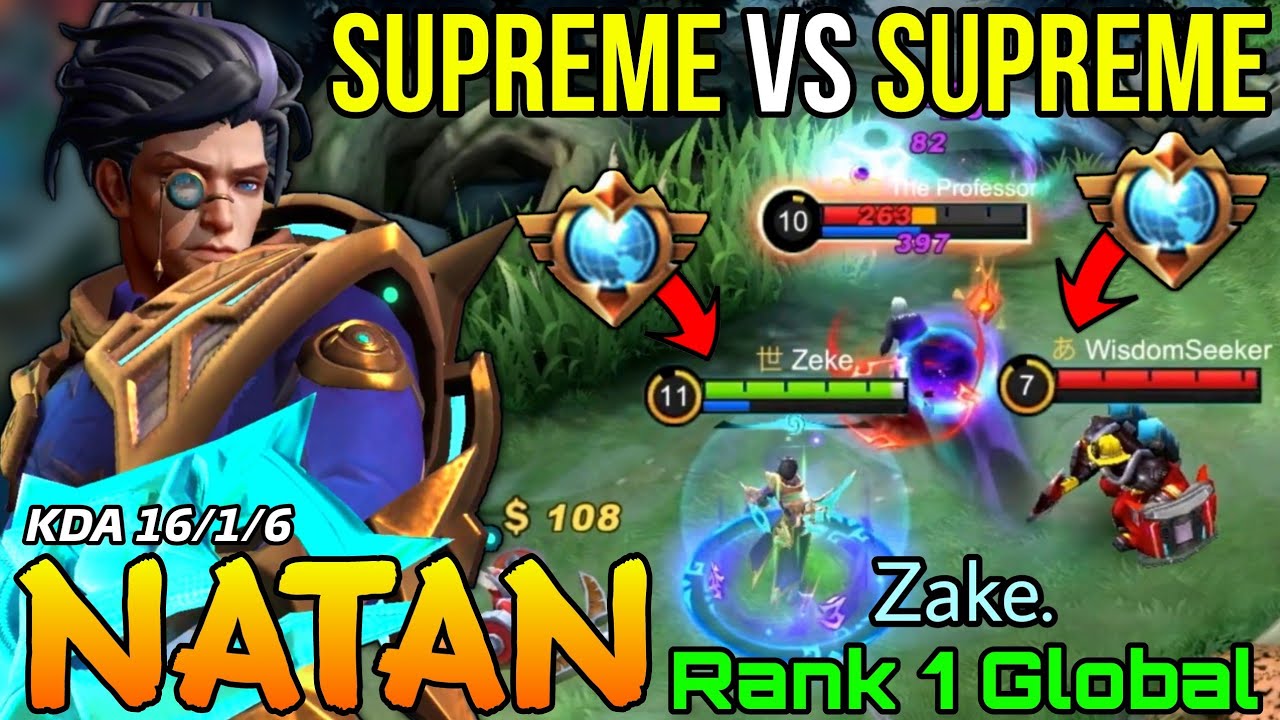 SUPREME VS SUPREME! Natan Jungler Midlane! - Top 1 Global Natan by Zake ...